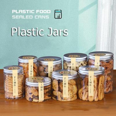 China Transparent Plastic Jars with Lids for Storing 2-8 oz. for sale