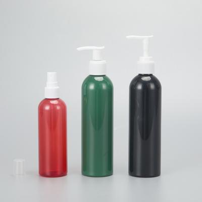 China Recyclable Cosmetic Round Pink Dispensing Bottle With Screw Cap for sale