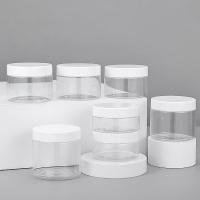 China Customized Plastic Jar Containers With Aluminum Lids For Food Storage for sale