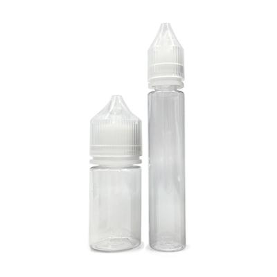 China 15ml Transparent Childproof PET Plastic Bottle For E Liquid for sale