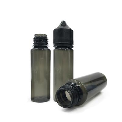 China Customized Logo Printed Transparent E Liquid Bottle With Screen Printing for sale