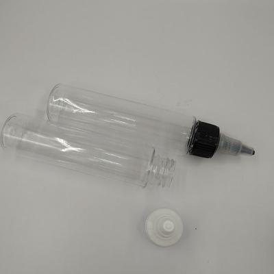 China Customized Label Panels Clear Empty Screw Top Liquid Plastic Bottles for sale