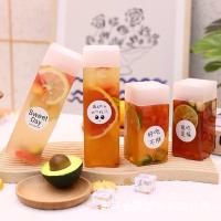 China Leak Proof Reusable Clear Bubble Tea Jugs With 0.5KG Capacity for sale