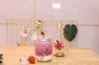 China 1000ml Screw On Lid Bubble Tea Glasses Bottle For Milk Tea for sale