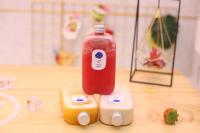 China Square And Round Clear Drink Milk Tea Bottles With Leak Proof Screw On Lids for sale