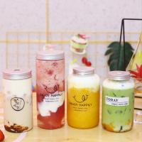 China Medium Sized Milk Tea Bottles With Screw On Lid And Leak Proof Function for sale
