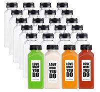 China New Design Plastic Bottles 250ml 350ml 500ml Fruit Juice PET Bottles with Caps Disposable Plastic Bottles for Juice in Stock for sale