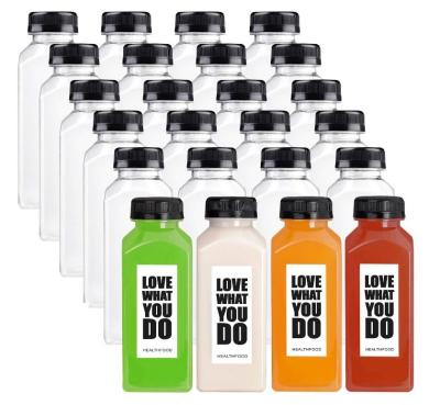 China New Design Plastic Bottles 250ml 350ml 500ml Fruit Juice PET Bottles with Caps Disposable Plastic Bottles for Juice in Stock for sale