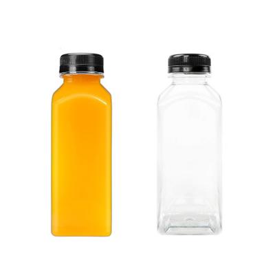 China Affordable Black Cap Bottle Drink Flat 500ml Drink Bottle Plastic Disposable Drinking Bottles with High Quality for sale