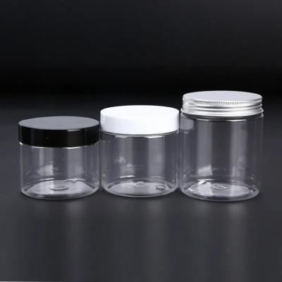 China Smooth Surface Plastic Cosmetic Jar in Transparent Design for Skincare Essentials for sale