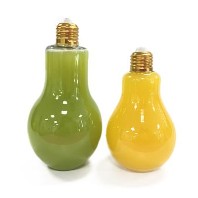 China Recyclable Light Bulb Shaped Plastic Juice Containers Stock for sale