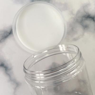 China Plastic Storage Jars With Lids Wide Mouth Cosmetic Plastic Jars for sale