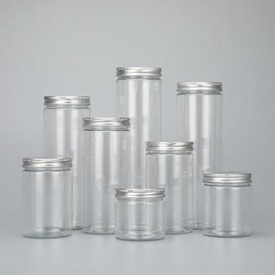 China Customization Logo Plastic Jar Containers And Aluminum Lid For Durable Containers for sale