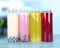 China Plastic Milk Tea Bottles with Capacity of 120ml 250ml 350ml 500ml 1000ml in Clear for sale