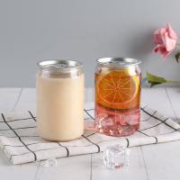 China Support logo Transparent Plastic Soda Cans Plastic Sealable Cans Beverage Plastic Cans with Aluminum Lids for sale