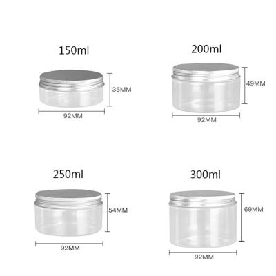 China Aluminum Foil Sealing Plastic Jar Containers 65mm Diameter Clear Plastic Body Allows Easy Product Visibility and Inspection for sale