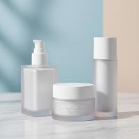 China Clear Polymer Cream Containers White Bottle Color Custom Packaging Options for Cosmetic Creams Lotions and Skincare Products for sale