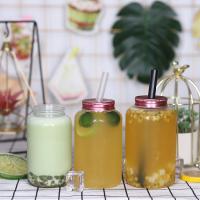 China 1000ml Leak-proof Milk Tea Bottles Square and Round Containers Designed for Large Scale Beverage Distribution for sale