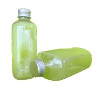 China Plastic Milk Tea Bottles 0.5kg Square Round Container Durable and Lightweight Perfect for Beverage Packaging Solutions for sale
