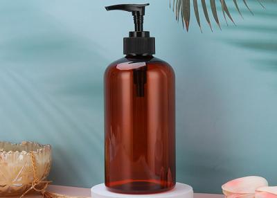 China 500ml Shampoo Conditioner  Body Wash Dispenser Clear Plastic Lotion Bottles with Pumps for sale