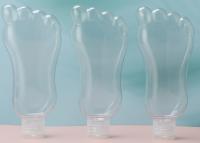 China Foot Shape 30ml 60ml Plastic Keychain Refillable Bottle With Flip Cap for sale