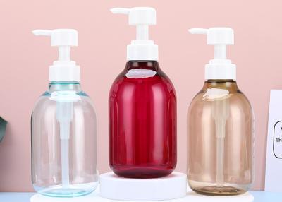 China High Permeability 500ml PET Pump Bottle Refillable Shampoo Containers for sale