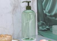 China Green 1000ml Shampoo PET Pump Bottle 92*220mm Screen Printing for sale
