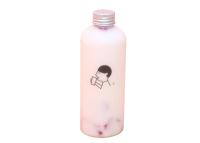 China 240ml Conical Clear Plastic Juice Containers Aluminum Cover for sale