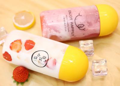 China Juice bottle PET beverage transparent plastic empty package milk tea enzyme bottle with cover for sale