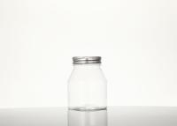 China 350ML Food Grade Clear Plastic Pet Jar Container With Aluminum Lid for sale