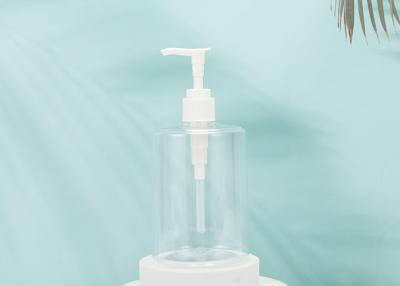 China Cosmetic PET Empty 500ml Pump Bottles 16oz Plastic Glossy Cylindrical for sale
