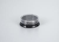 China 3g Empty Plastic Cosmetic Jar With Black Lids Tiny Makeup for sale