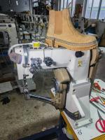 China DF-168D Shoe OutSole Stitching Machine Double Needle Seated Shoe Upper Sole Side Sewing Machine for sale