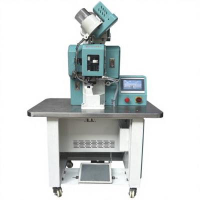 China Automatic Double Side Intelligent Leather Sneakers Canvas Rubber Shoe Upper Punching Eyeleting Machine for sale