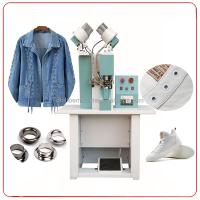 China Rubber Footwear Sneaker Shoe Making Leather Upper Automatic Punching Eyelet Machine for sale