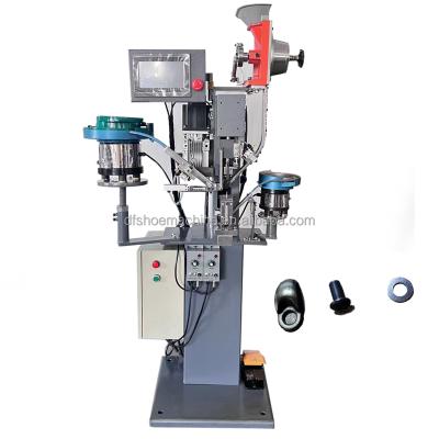 China Labour Shoes Hiking Shoes Making Computer Automatic Pneumatic Hook Button Fastening Machine for sale