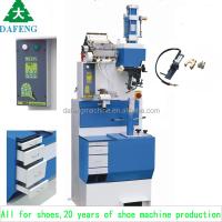 China Fully Automatic Pneumatic Shoe Making Lady's High Heels Shoe Fix Nail Heel Nailing Machine for sale