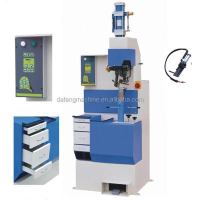 China Shoe Making Machines Semi Automatic Pneumatic Ladies Leather Shoe Heel Nailing Machine for sale