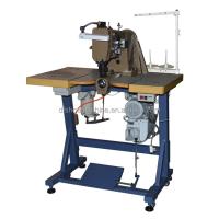 China Moccasin Leather Shoes Upper Double Needle Level Pattern Sewing Making Machine for sale