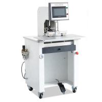 China Double Head Automatic Label Pressing Machine With PLC Control Hot Stamping Machine for Shoe Footwear Leather Clothing for sale