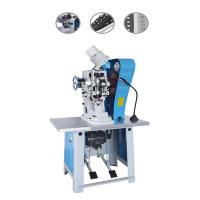 China Automatic Double Side Leather Canvas Rubber Shoe Upper Making Punching Eyelet Machine for sale