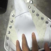 China Automatic Double Side Leather Canvas Rubber Shoe Upper Making Punching Eyelet Machine for sale