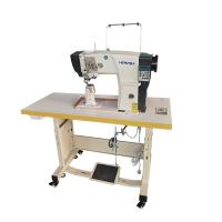 China Double Needle Heavy Duty Post Bed Walking Foot Shoe Electric Industry Sewing Machine Price for sale