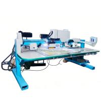 China Computerized Leather Sponge Sewing and Automatic Punching Perforation Combine Machine for Car Seat Cushion Sofa Pillow for sale