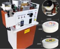 China Automatic Three-Wheel Bilateral Leather Belt Edge Grinding Polishing Machine Motor 220V Dust Suction Leather Processing for sale