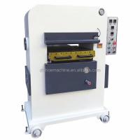China Hydraulic Manual Vamp Upper PU Leather Bag LOGO Heat Press Leather Embossing Machine for sale