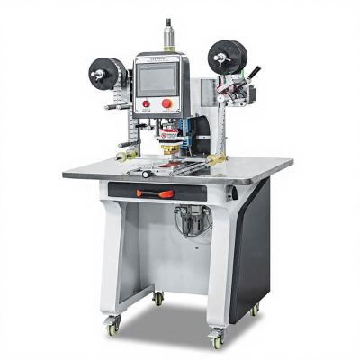 China Fully Automatic PLC Label Heat Press Transfer Machine Shoe Insole Tongue Leather Hot Stamping Machine for sale