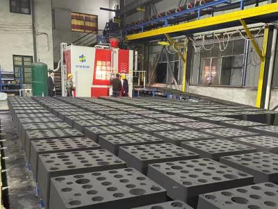 China Efficient Pouring Production Line Equipped With Horizontal Sand Moulding Machine Automatically for sale
