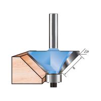China Lamboss Chamfer Bit 45 Degrees Bevel Edge Router Bit With Bearing Cnc Trimming Wood Milling Cutter for sale
