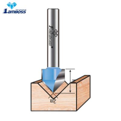 China Woodworking Tools V-Type Slotting Cutter Tungsten Carbide Drill Trim Cutting CNC Router Bit for sale